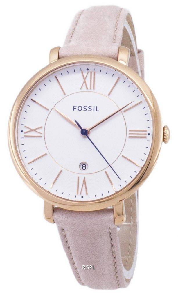Refurbished Fossil Jacqueline Quartz Blush Lederarmband ES3988 Damenuhr ...